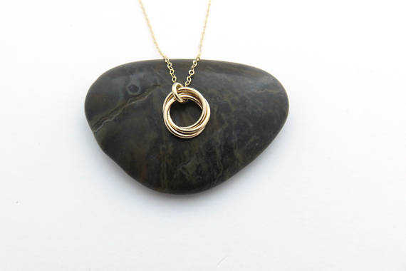 30th Birthday Gift for Her | Gold Ring Necklace - MarciaHDesigns